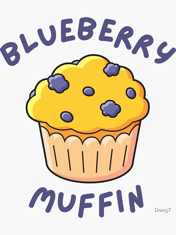 "blueberry muffin muffin lover" Sticker for Sale by Domy7 | Redbubble