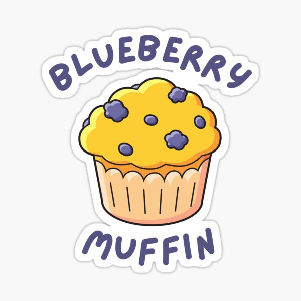 "blueberry muffin muffin lover" Sticker for Sale by Domy7 | Redbubble