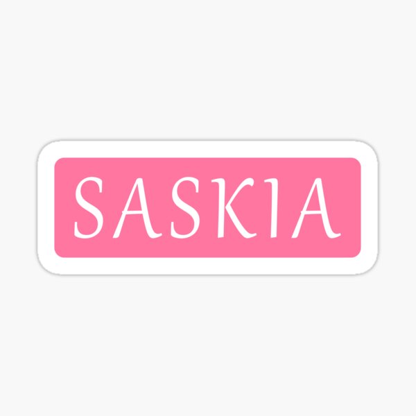"Saskia Girls Name" Sticker for Sale by jeallan | Redbubble