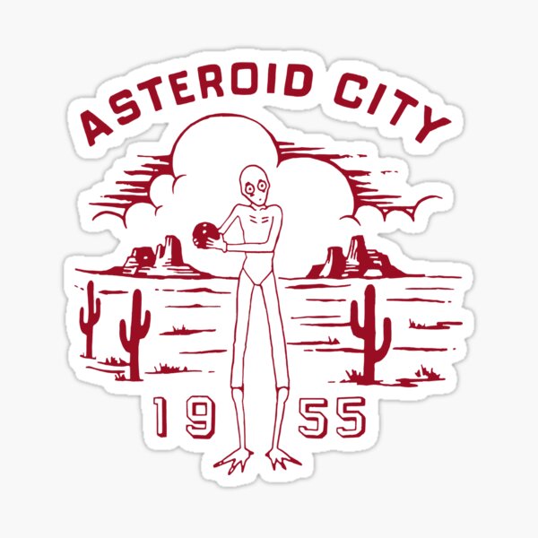 "Asteroid City 1955" Sticker for Sale by Thaeliton99 | Redbubble