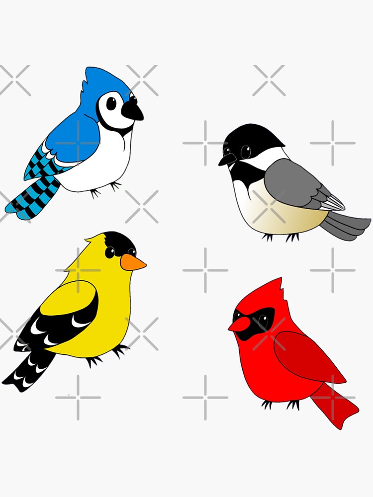 "Backyard Birds" Sticker for Sale by ollie-shop | Redbubble