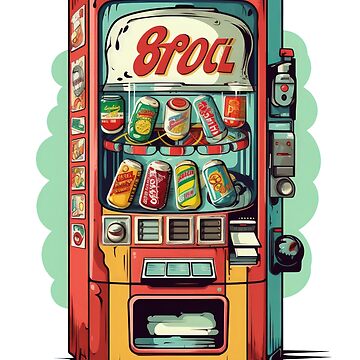 "Cartoon Vending Machine Retro style" Sticker for Sale by Sara-Design2 ...