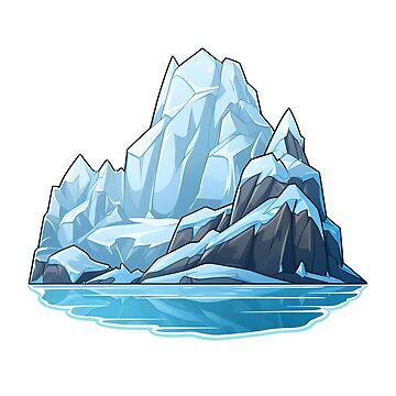 "Glacier, Iceberg, Sticker, Cartoon, Cold, Snow, Nature, Ice" Sticker ...