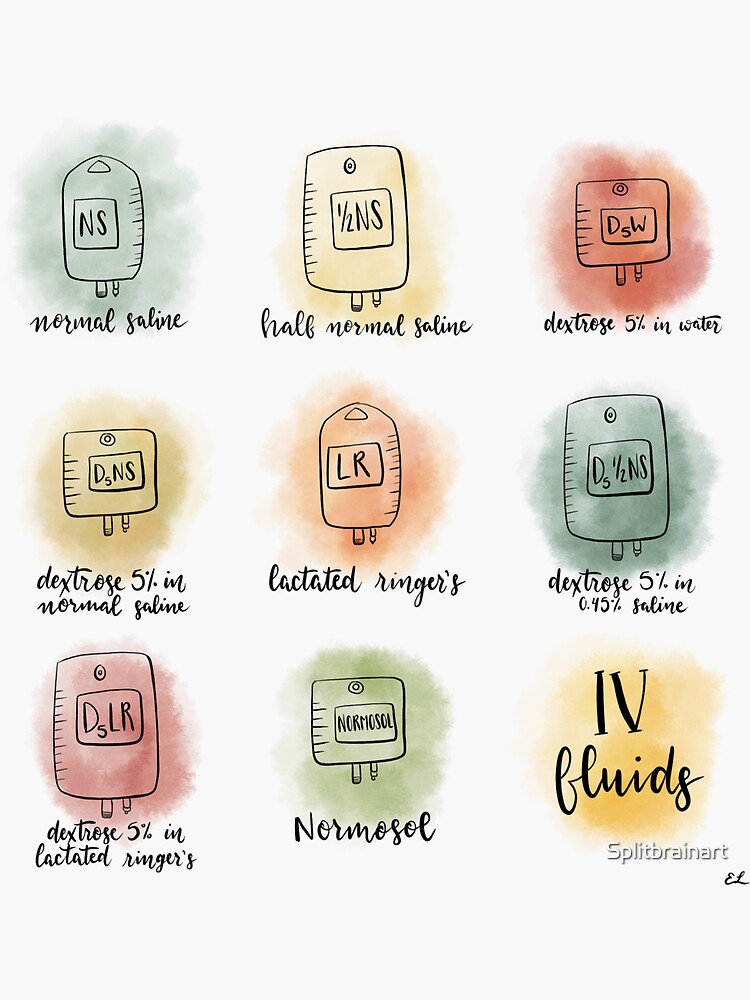 "Watercolor IV Fluids" Sticker for Sale by Splitbrainart | Redbubble