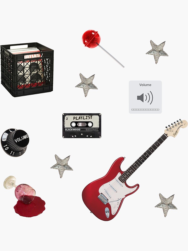 "music aesthetic sticker pack" Sticker for Sale by kenz-jpg | Redbubble