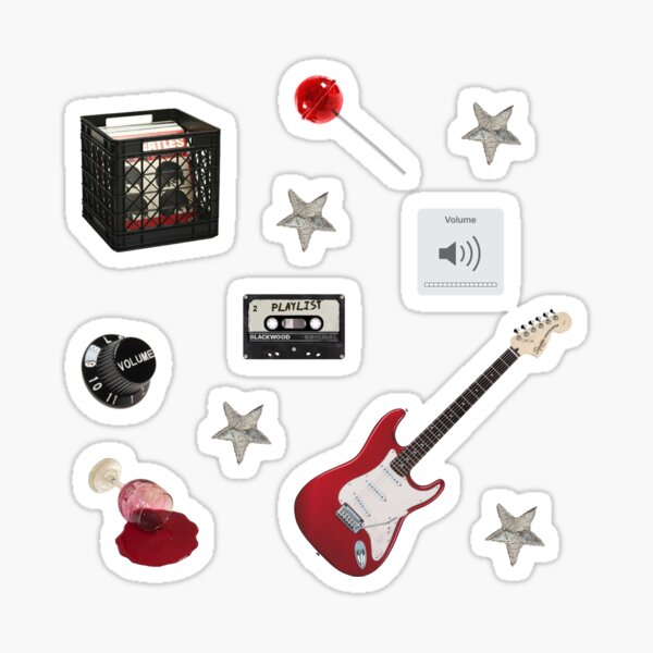 "music aesthetic sticker pack" Sticker for Sale by kenz-jpg | Redbubble