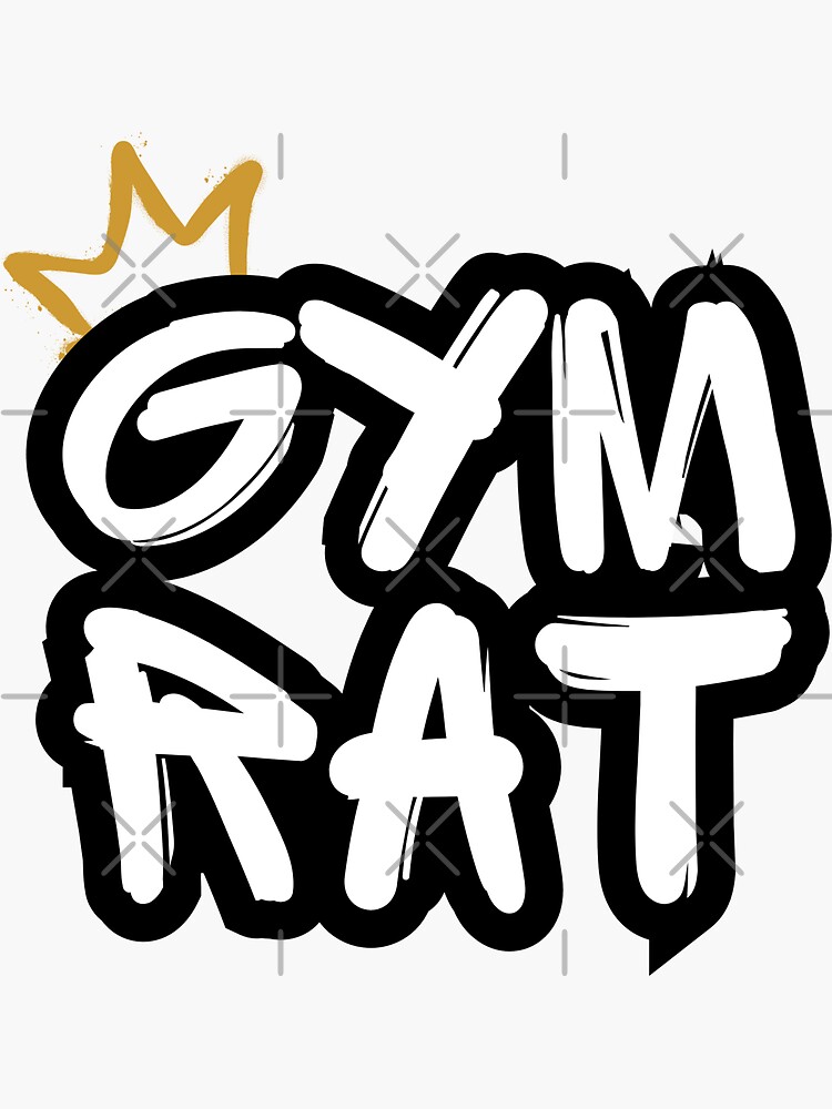 "GYM RAT" Sticker for Sale by Zen Fit | Redbubble