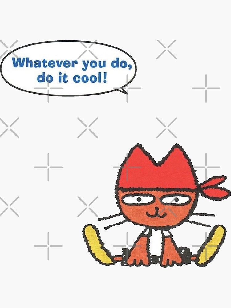 "Vintage Cool Cat “Whatever you do, make it cool” Sticker" Sticker for ...