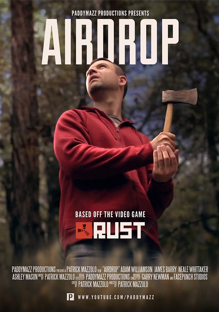 "Airdrop - Rust Short Film Poster" by paddymazz | Redbubble