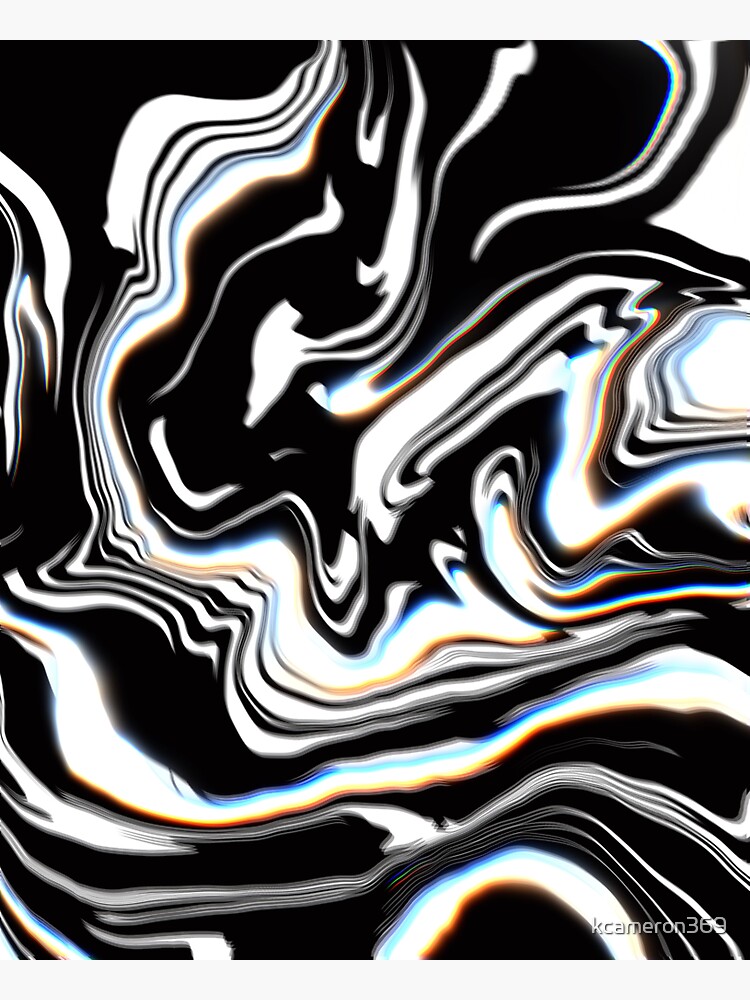 "Trippy Black and White Marble Design" Sticker for Sale by kcameron369 ...