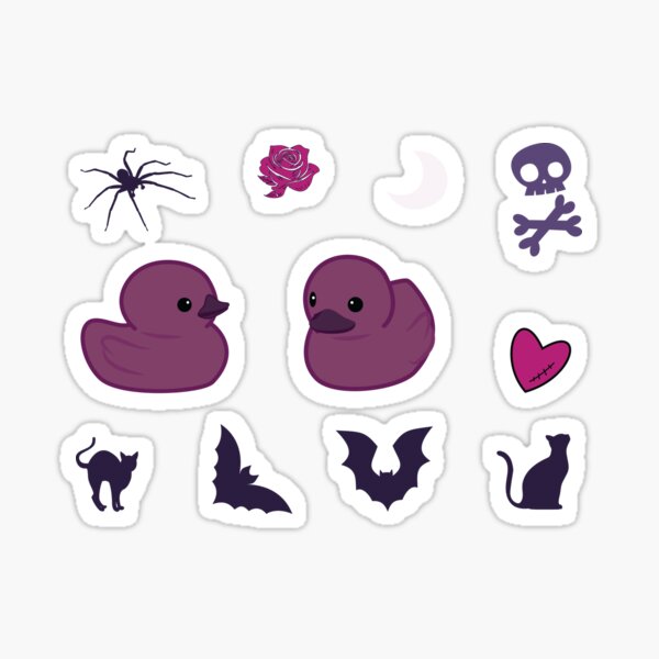 "Goth Rubber Ducks" Sticker for Sale by kate1602 | Redbubble