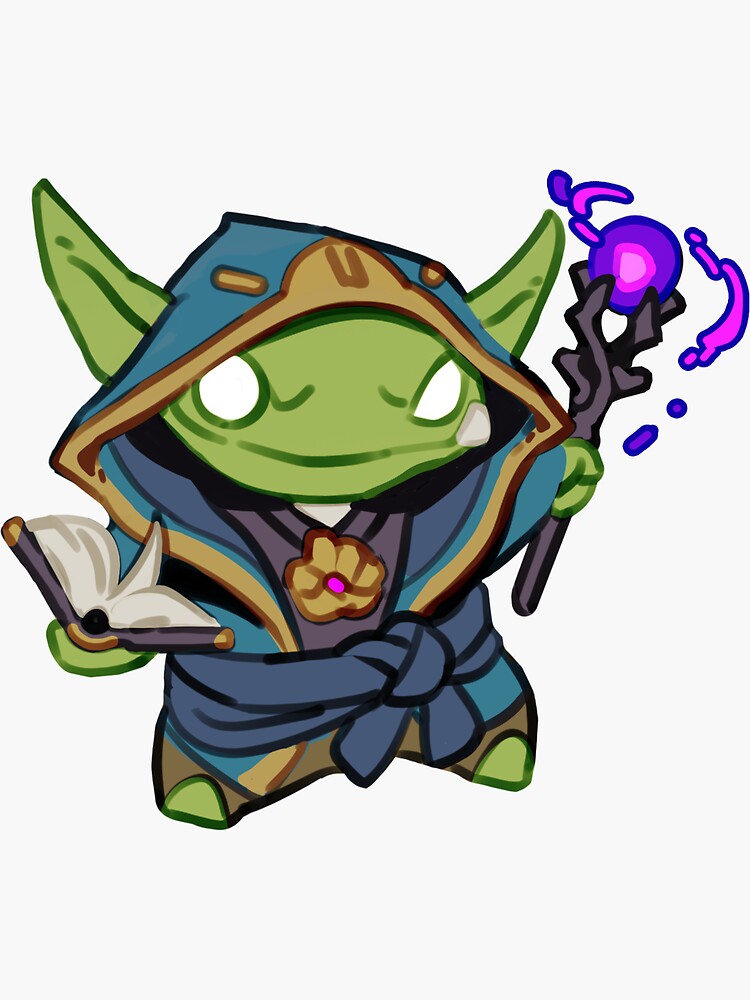 "Goblin Mage - Dark" Sticker for Sale by chenbearpig | Redbubble
