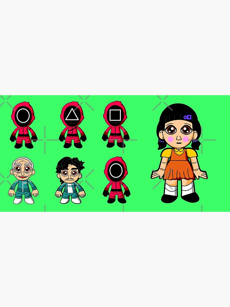 "Squid Game Characters" Poster by fantasmahappy | Redbubble