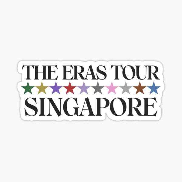 "The Eras Tour - Singapore" Sticker for Sale by kelsogallagher | Redbubble