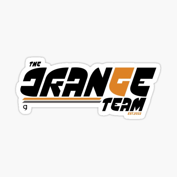 "The Orange Team" Sticker for Sale by benwesleydesign | Redbubble