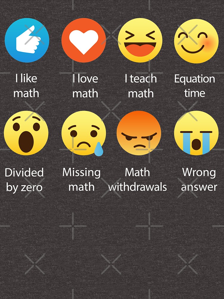 "Ich liebe Mathe Emoji Emoticon Lustige Mathematik Grafik T-Shirts ...