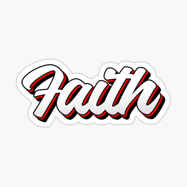 "Retro Faith Name Label" Sticker for Sale by NafilNafiz | Redbubble