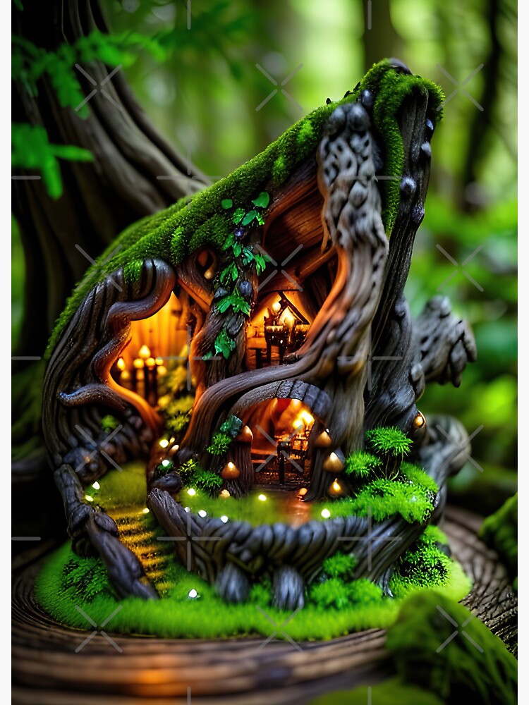 "A detailed beautiful lush Fairycore Elf forest" Sticker for Sale by ...