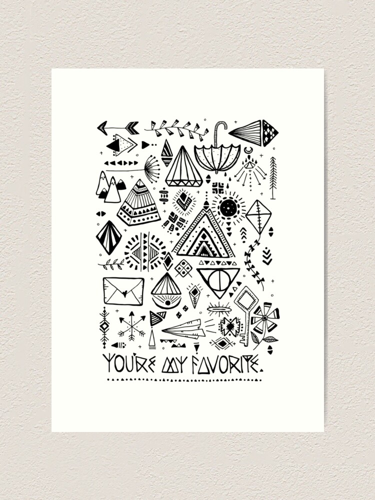 "triangles are my favorite shape" Art Print for Sale by agirlnamedhonor ...