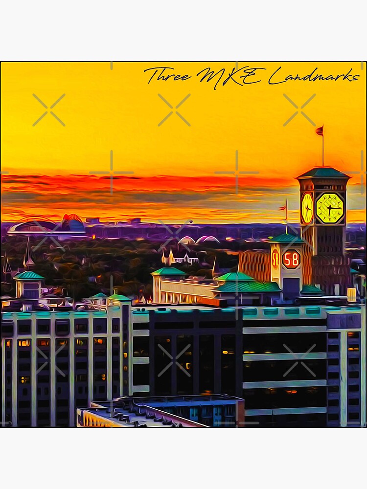 "Milwaukee Landmarks • Domes, Miller Park, Clock Tower • MKE, WI ...