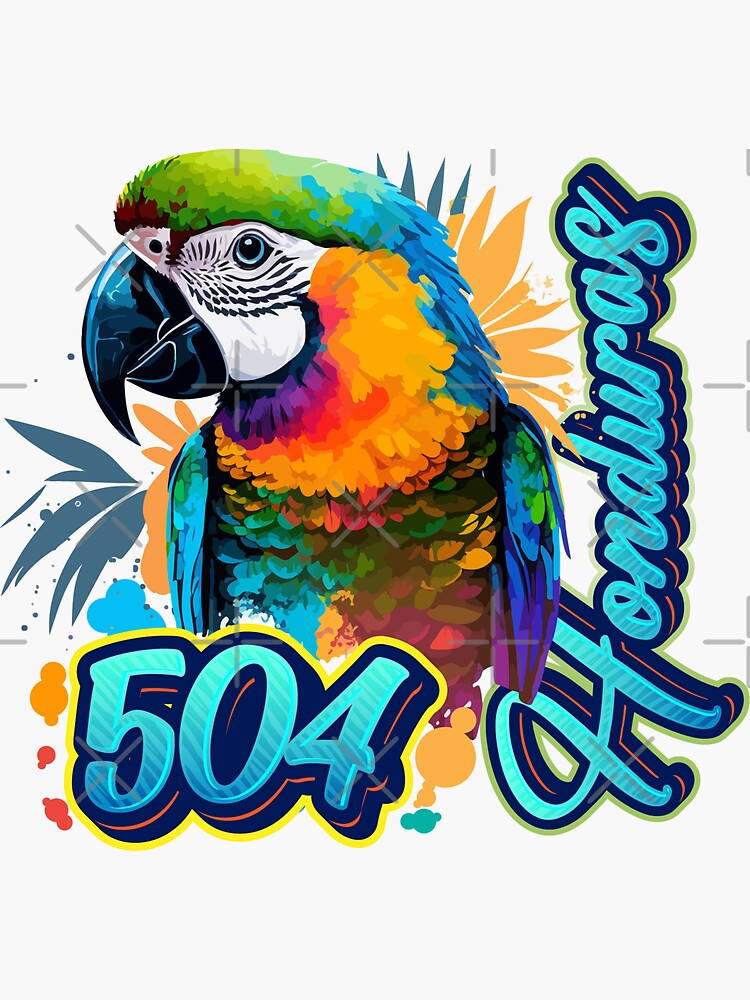 Pegatina con la obra «Guacamaya Colorida Honduras» de ulisesv19 | Redbubble