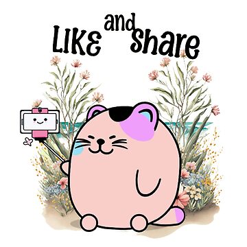 "Cute Kitty Digital Art Sticker no background" Sticker for Sale by ...