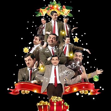 "Mr Bean Christmas Tree" Greeting Card for Sale by ClothingBently ...