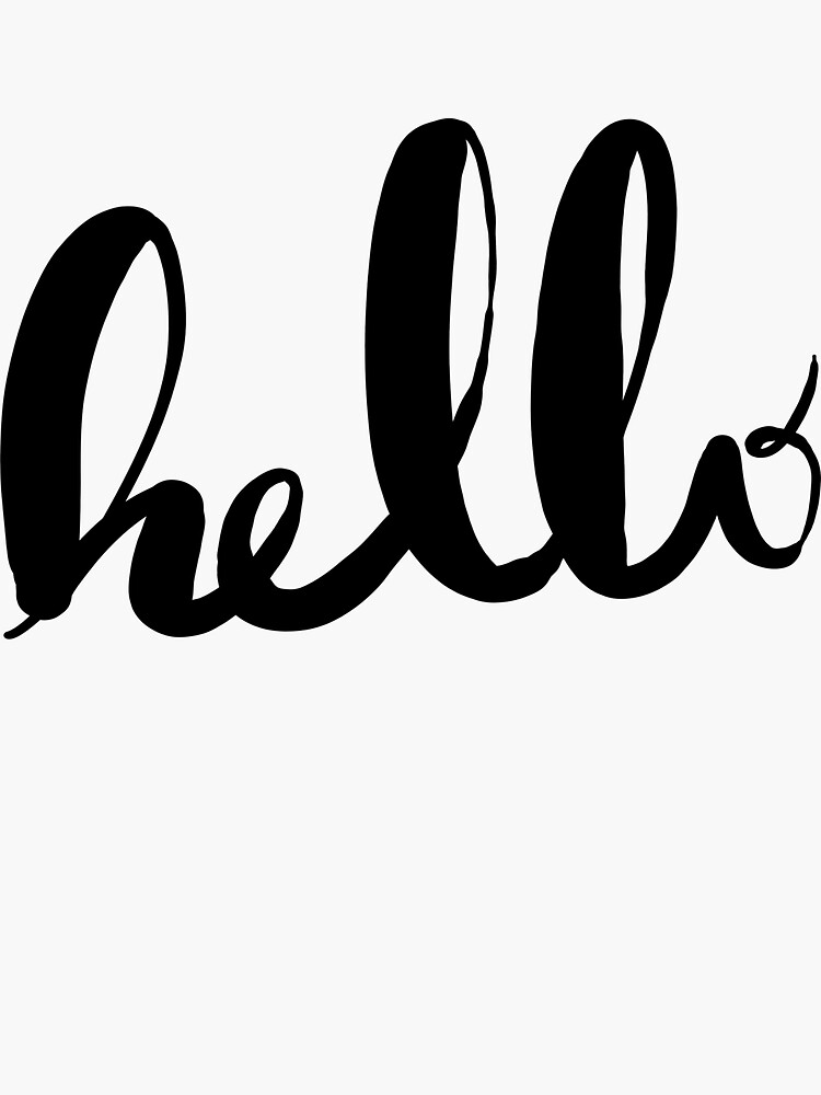"calligraphy hello aesthetic sticker" Sticker by Things-you-need ...