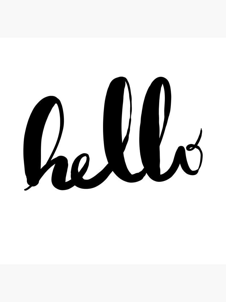 "calligraphy hello aesthetic sticker" Framed Art Print for Sale by ...