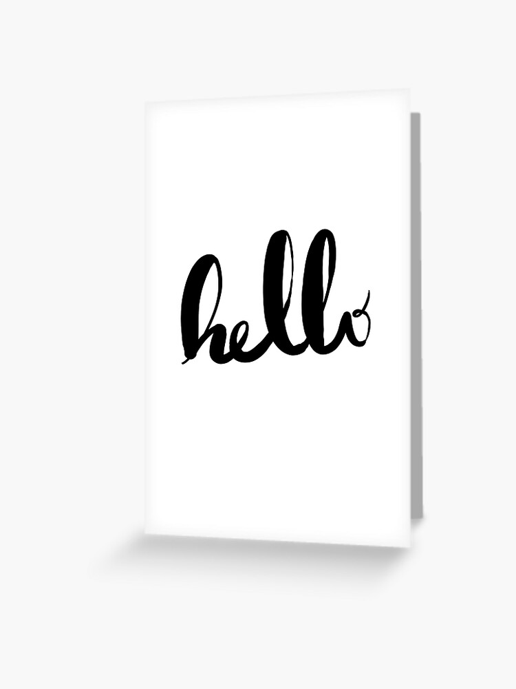 "calligraphy hello aesthetic sticker" Greeting Card for Sale by Things ...