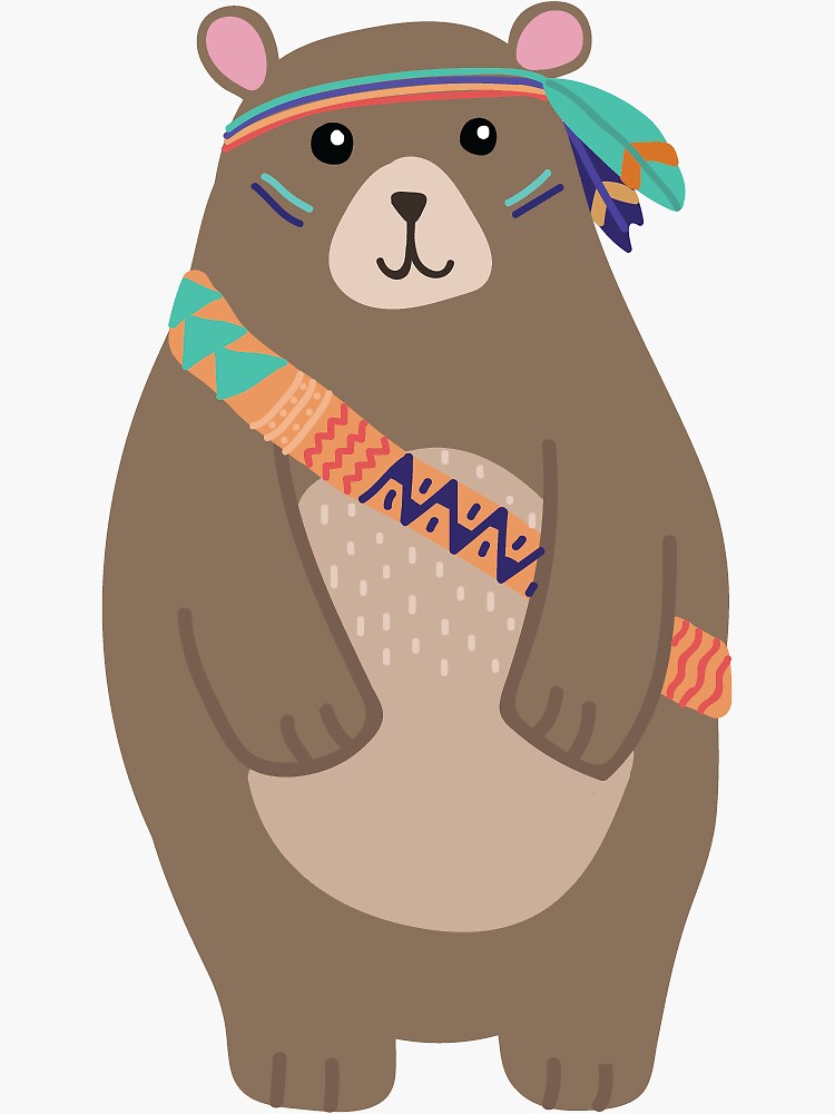"Aztec Bear" Sticker for Sale by taybaywilson | Redbubble