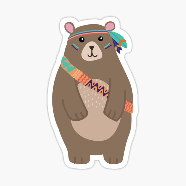 "Aztec Bear" Sticker for Sale by taybaywilson | Redbubble