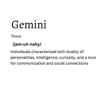 "Gemini Definition Sticker | Embrace the Dual Nature of the Twins ...