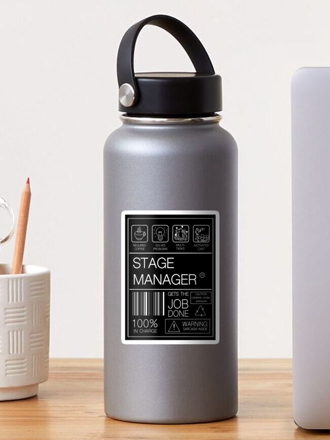 "Stage Manager Label " Sticker for Sale by gabulousness | Redbubble