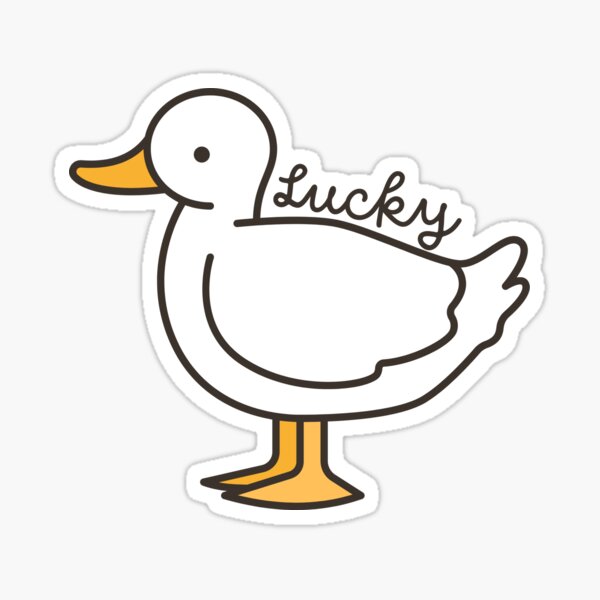 "Cute lucky duck" Sticker for Sale by Moonbow-cr | Redbubble