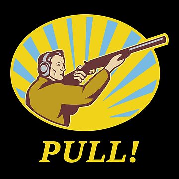 "Skeet Shooting PULL Clay Pigeon Retro Trap Shooter" Sticker for Sale ...