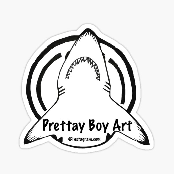 "Shark logo " Sticker for Sale by Prettayboyart | Redbubble