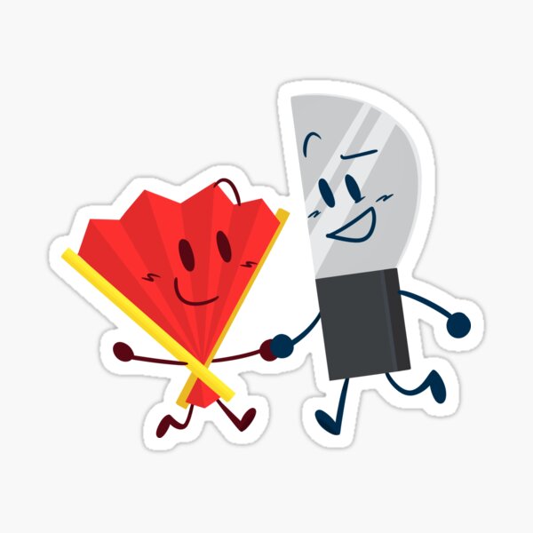 "Fan x Knife (Inanimate Insanity)" Sticker for Sale by PuppyRelp ...