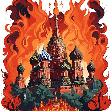 "Kremlin on fire. Burning Kremlin - Moscow City On Fire. Russia on Fire ...