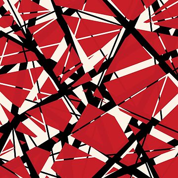 "EVH: authentic Black & White Stripes design (Red)" Stickerundefined by ...