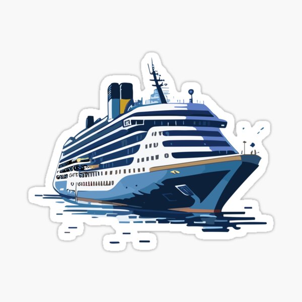 "Cruise Ship" Sticker for Sale by Gooddaycanvas | Redbubble