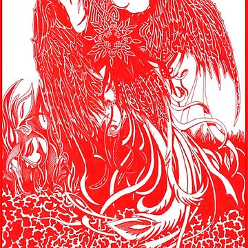 "Red Phoenix" Sticker for Sale by LocoDesignMedia | Redbubble