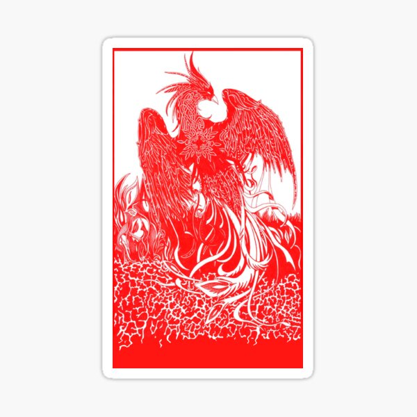 "Red Phoenix" Sticker for Sale by LocoDesignMedia | Redbubble