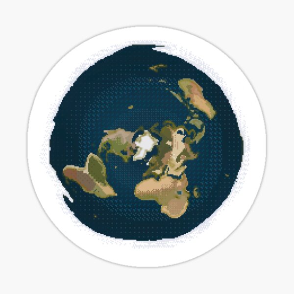 "Pixel Pancake Earth" Sticker for Sale by AlectoLofi | Redbubble