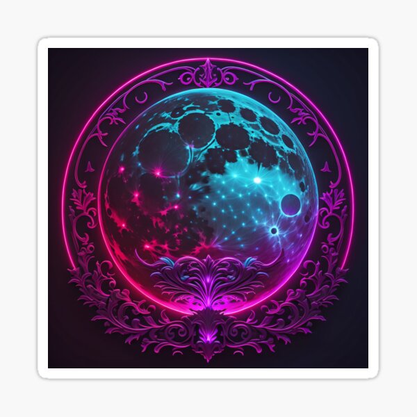 "Radiant Lunar Glow" Sticker for Sale by Rhys Wyrill | Redbubble