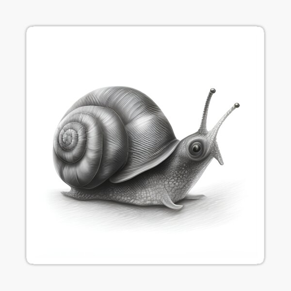 "Snail pencil drawing" Sticker for Sale by Pencil-Art | Redbubble