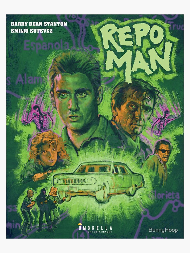"Repo Man" Sticker for Sale by BunnyHoop | Redbubble