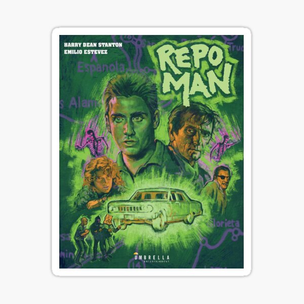 "Repo Man" Sticker for Sale by BunnyHoop | Redbubble