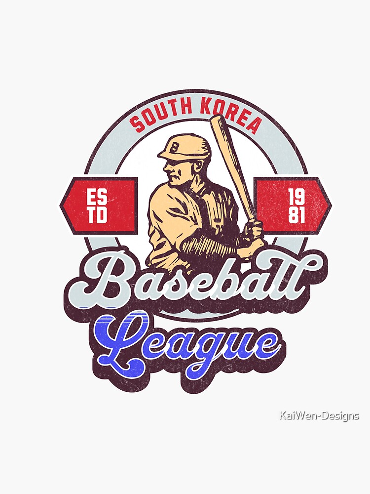 "Vintage South Korea Baseball League " Sticker for Sale by KaiWen ...
