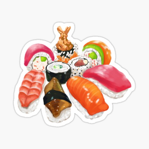 "SUSHI" Sticker for Sale by choknater | Redbubble